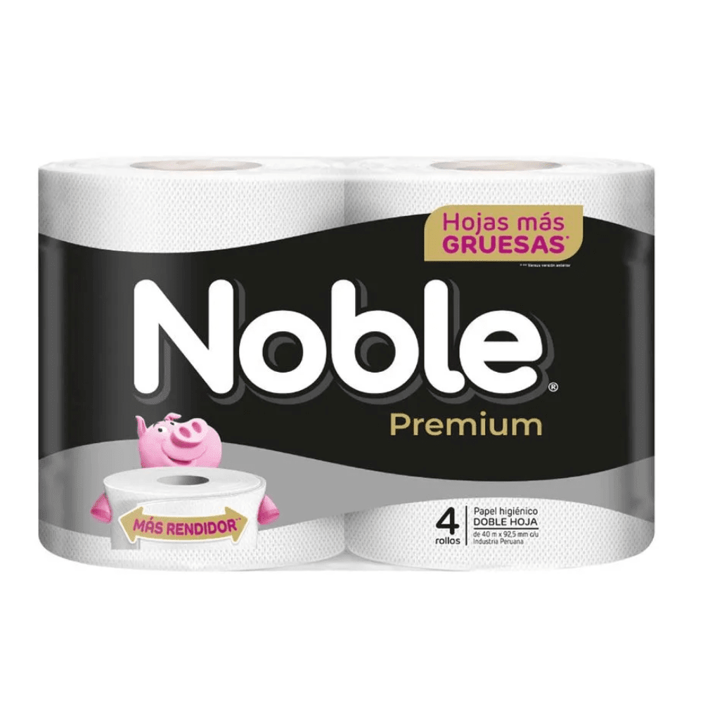 Papel higiénico Noble Negro X 4Und – Super día